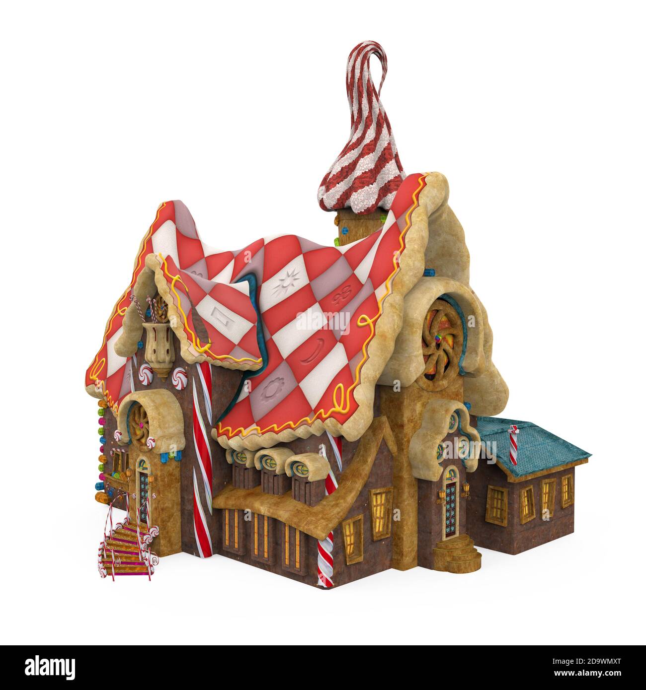 Gingerbread House Isolated Stock Photo - Alamy
