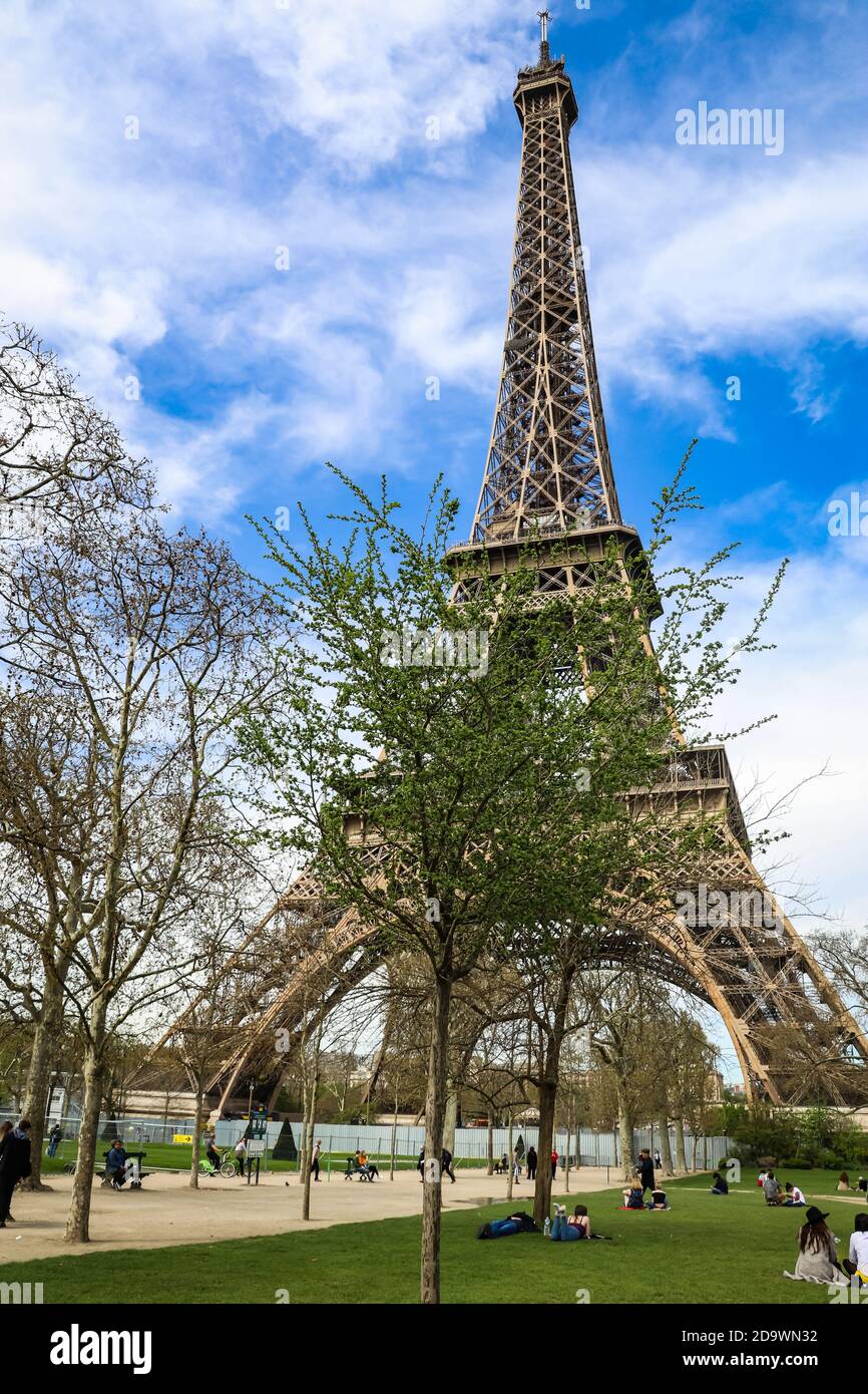 The Eiffel Tower is a wrought-iron lattice tower on the Champ de Mars ...