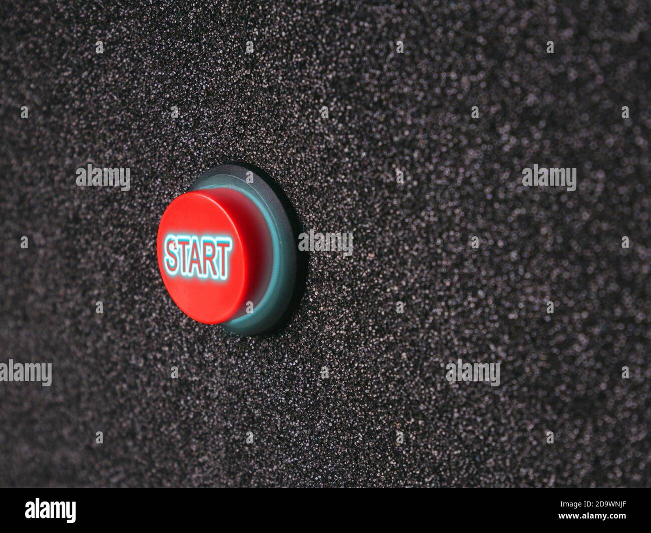 Close up on buttons with letters indicating starting the engine or ...