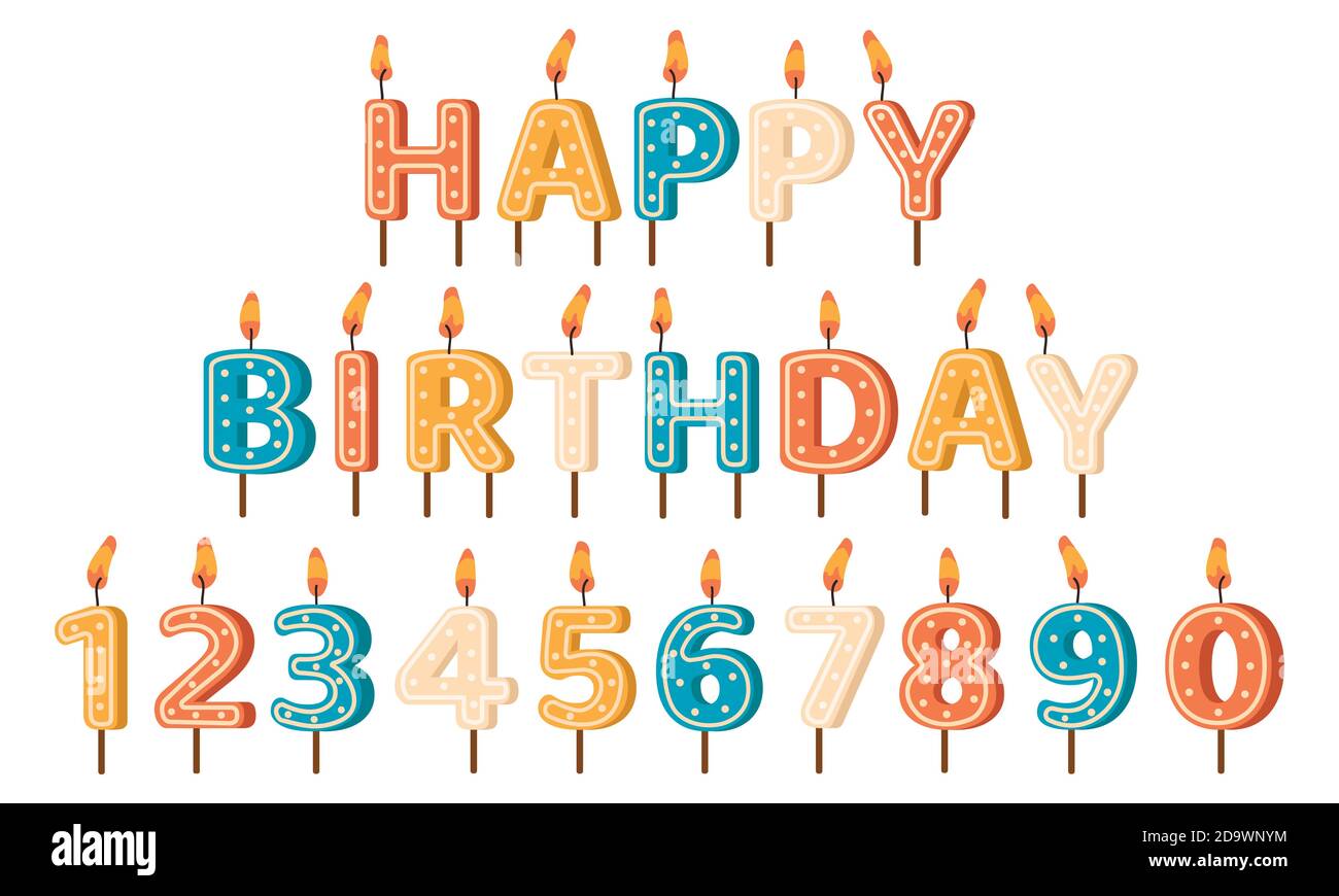 Happy Birthday Candles Clipart