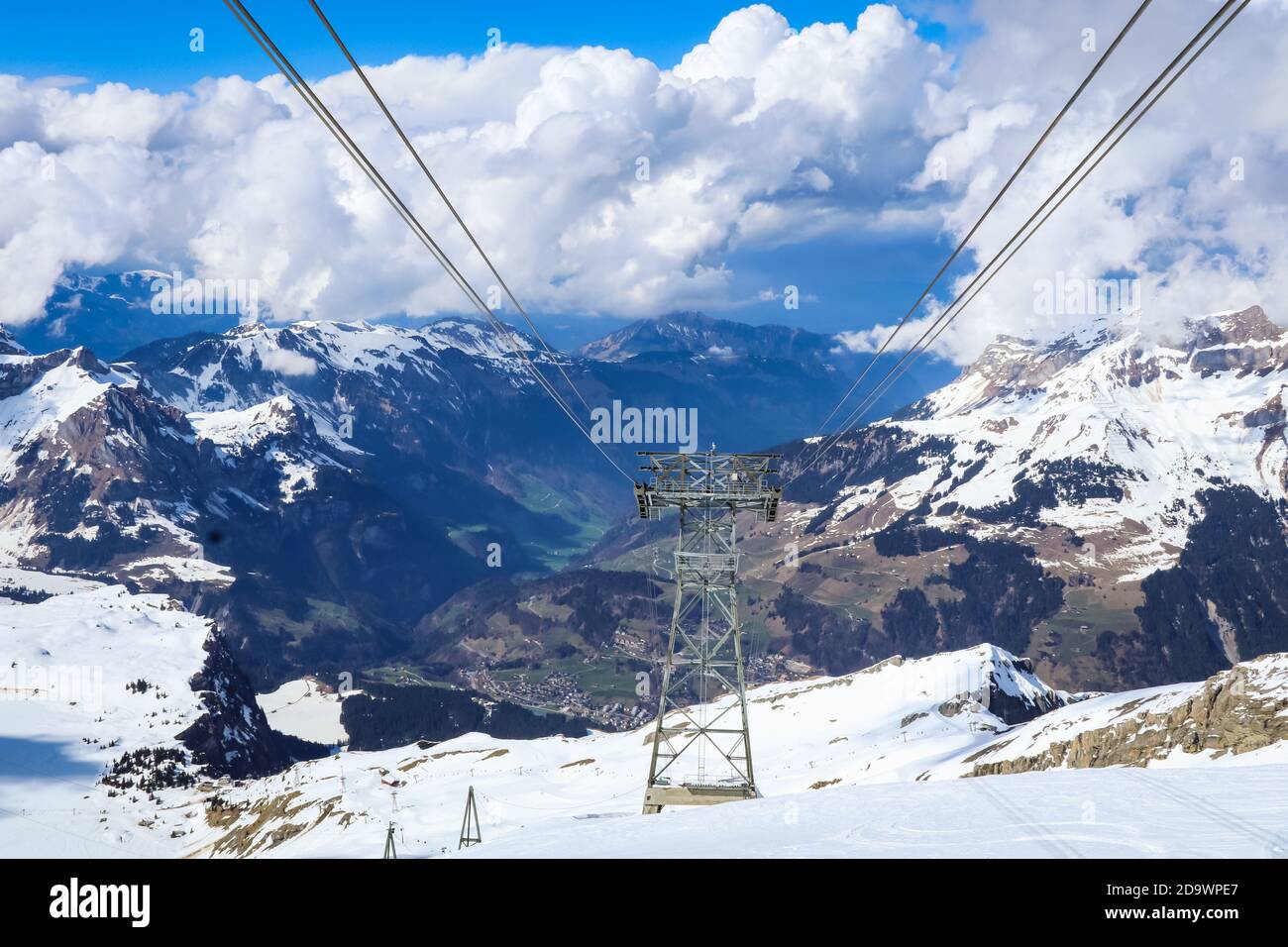 The snowy mountains at Mount Titlis, Switzerland Stock Photo - Alamy