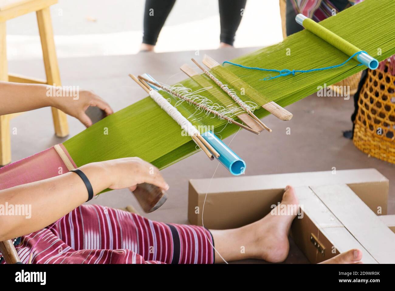 Handmade weaving in ancient Thailand in a beautiful finish Stock Photo ...
