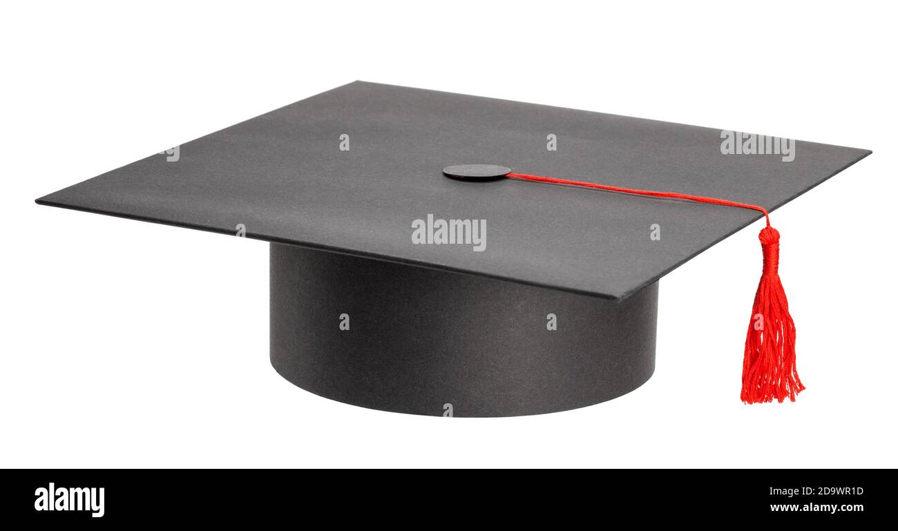 Graduate hat isolated on a white background Stock Photo - Alamy