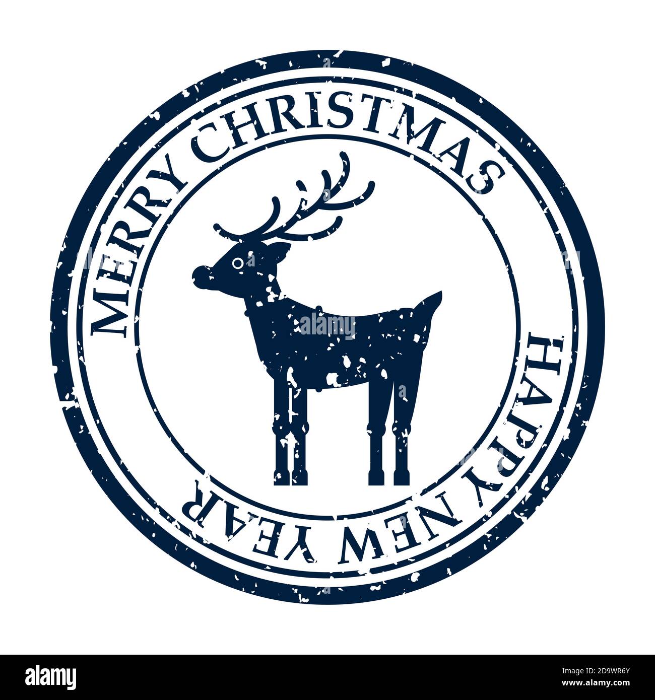 Deer postage stamp Stock Vector Images - Alamy