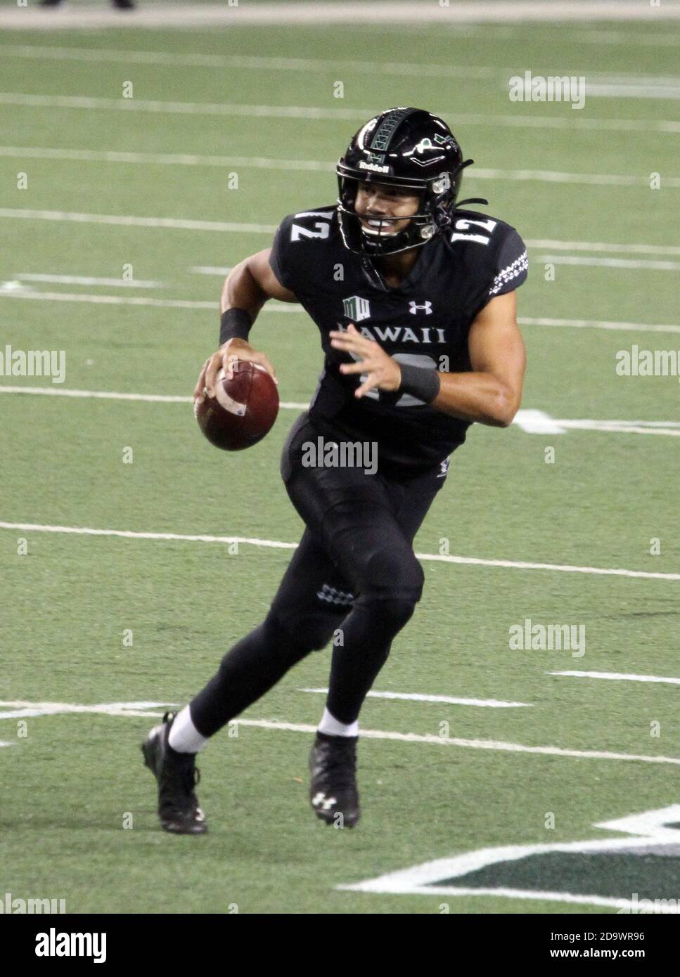 November 7, 2020 - Hawaii Rainbow Warriors quarterback Chevan Cordeiro ...