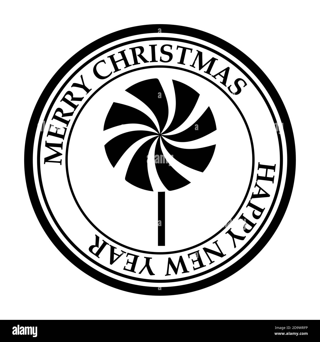 Christmas postage stamp Black and White Stock Photos & Images - Alamy