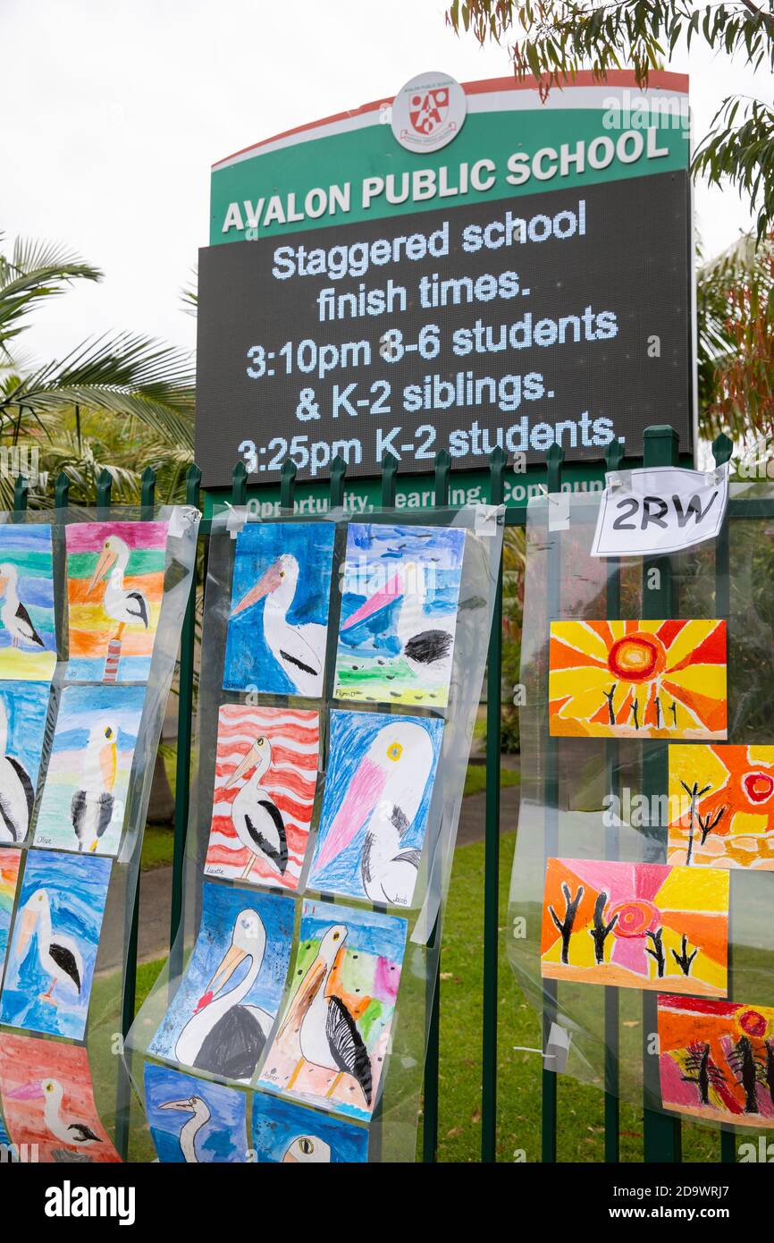 Australia education week and primary school classes display student ...