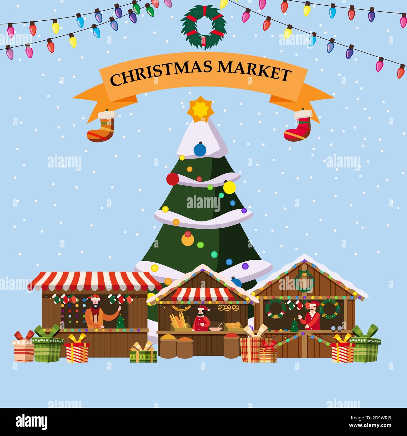Gift shop stall Stock Vector Images - Alamy