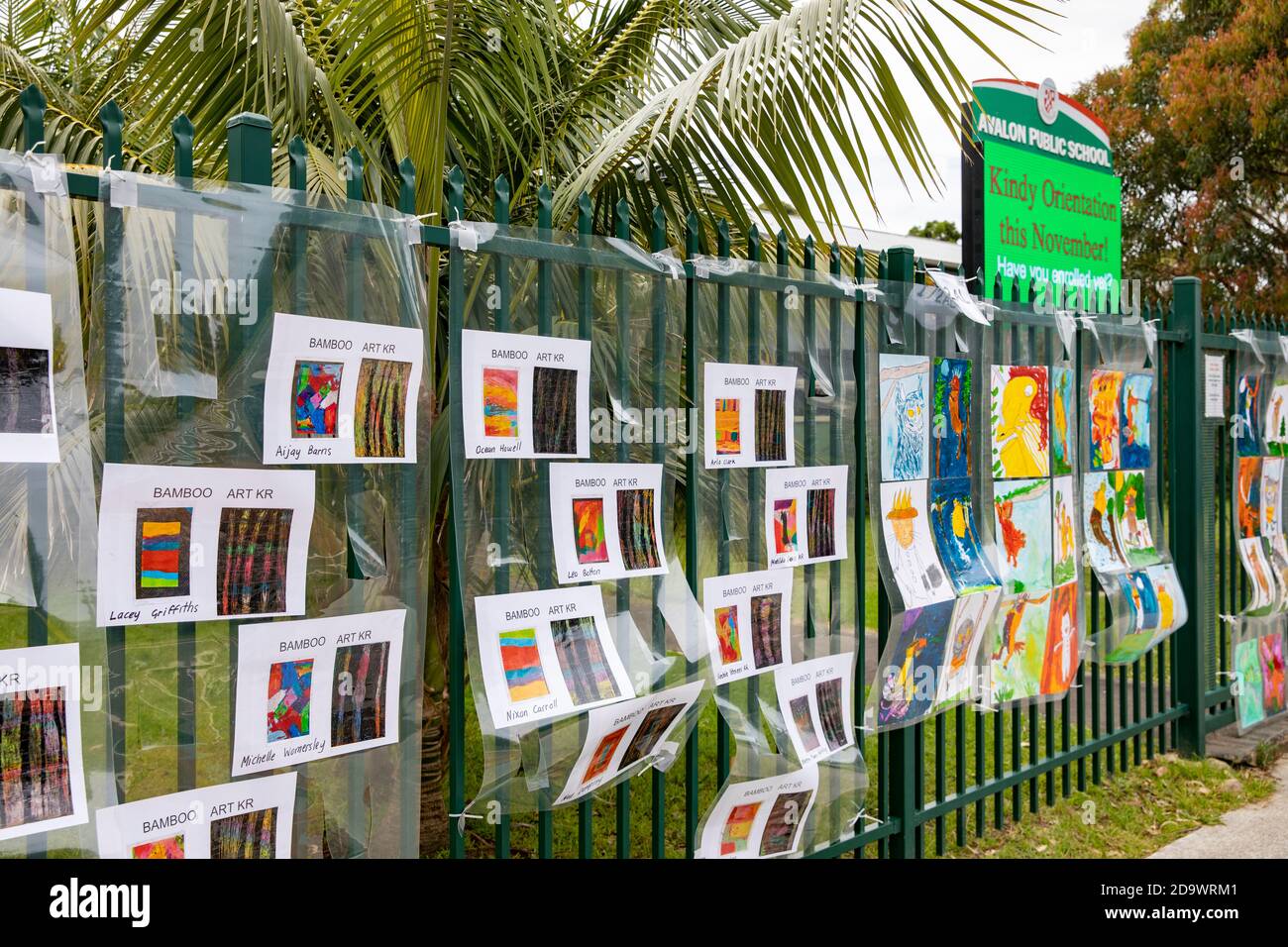 Australia Education Week And Primary School Classes Display Student Children Artwork On The australia-education-week-and-primary-school-classes-display-student-children-artwork-on-the