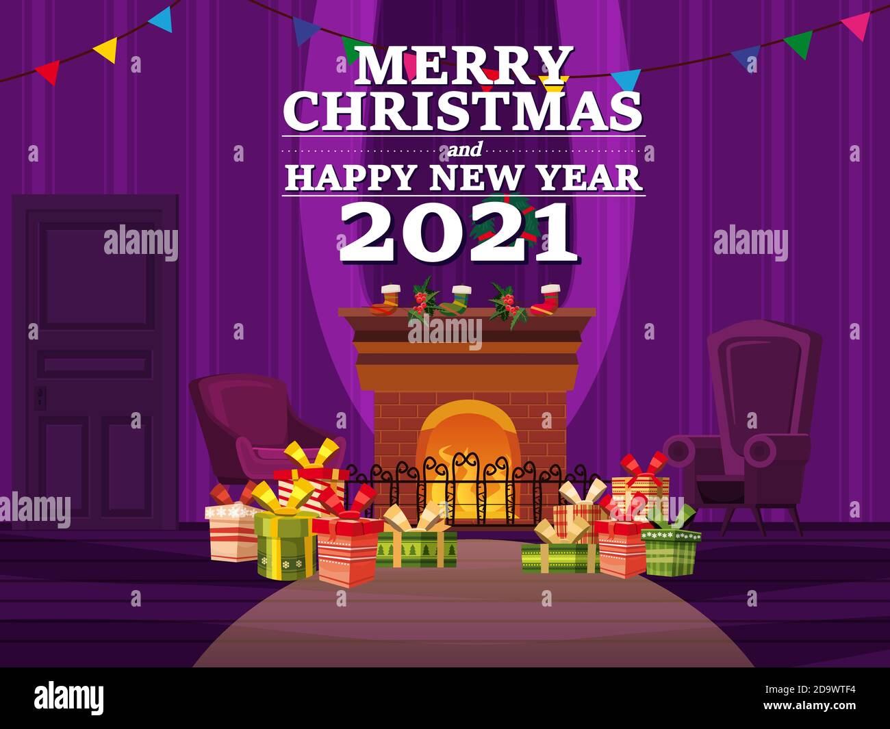 White house christmas 2021 decorations Stock Vector Images - Alamy