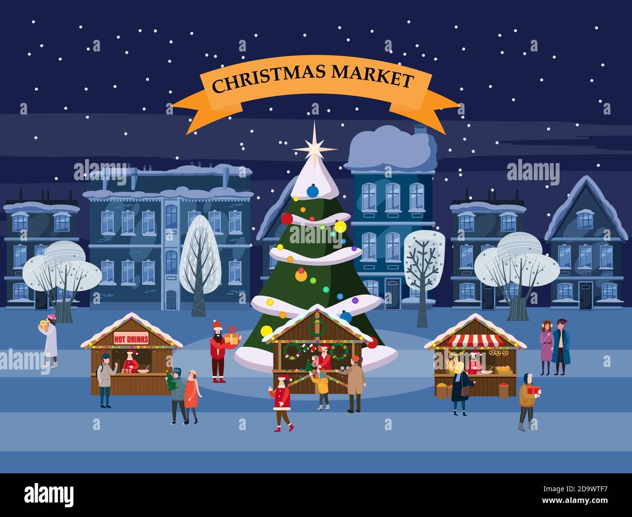 Stall old market in Stock Vector Images - Alamy