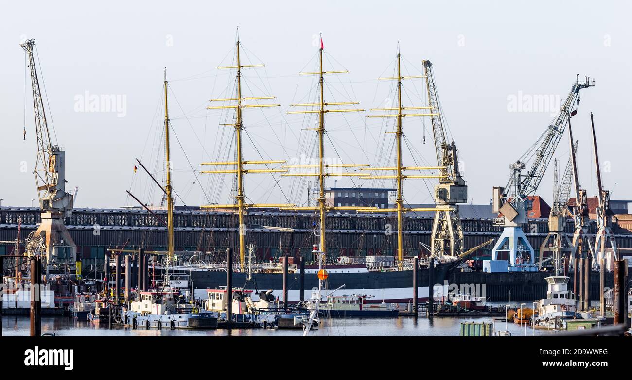 Hamburg, Germany. 07th Nov, 2020. After its restoration, the four ...