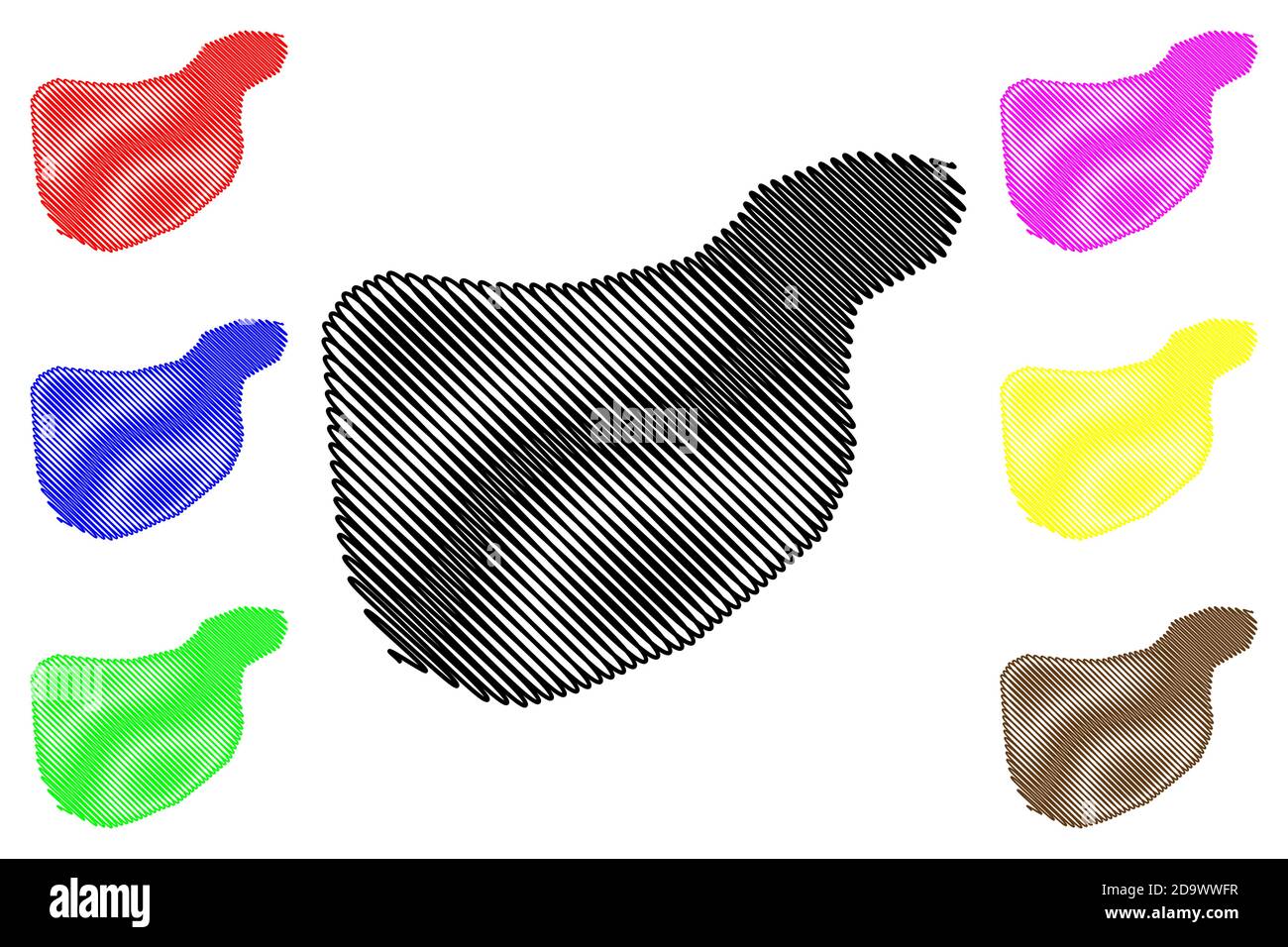 Bamenda City (Republic of Cameroon, Mezam Department) map vector ...