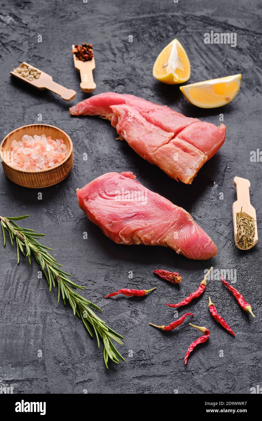 Fresh fish fillet sliced hi-res stock photography and images - Alamy