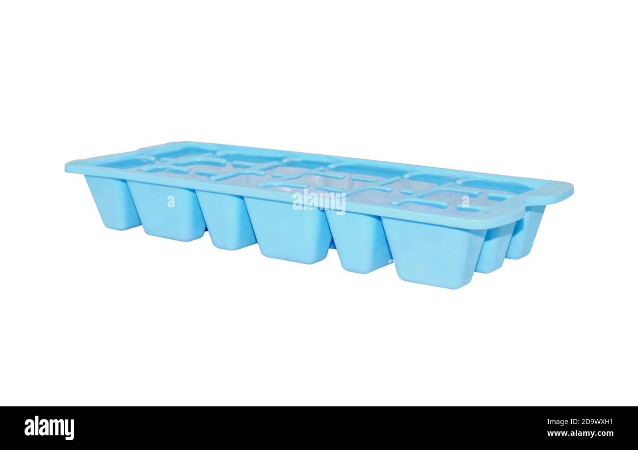 Colorful plastic ice tray isolated on white background Stock Photo - Alamy