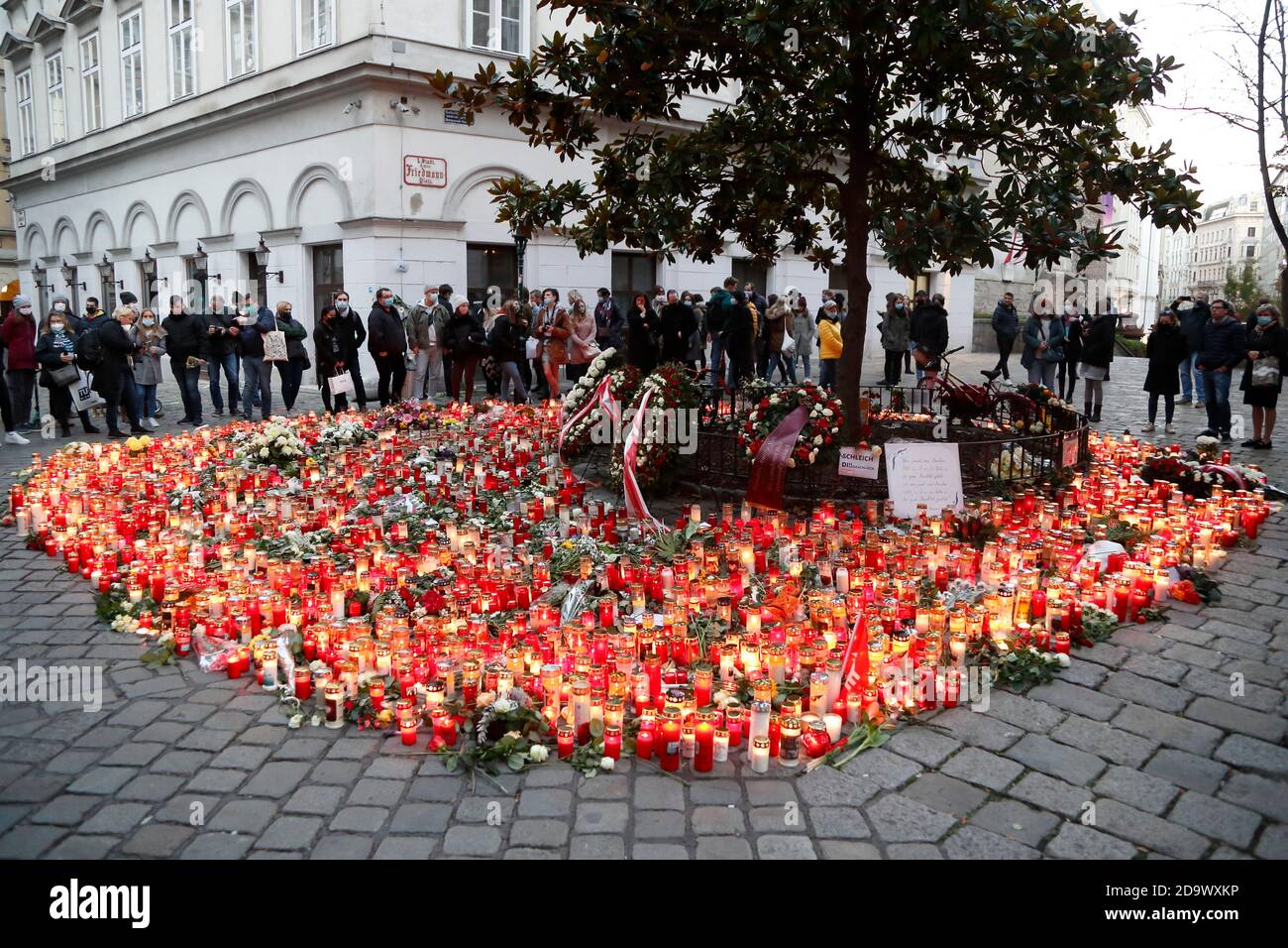 IS terrorist attack in Vienna: Sea of lights for the victims Vienna ...