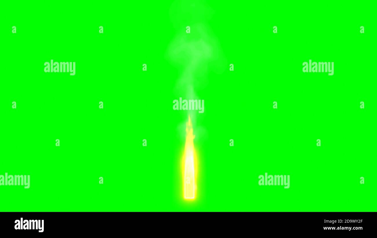 3d fire flame smoke on green screen 3d rendering Stock Photo - Alamy
