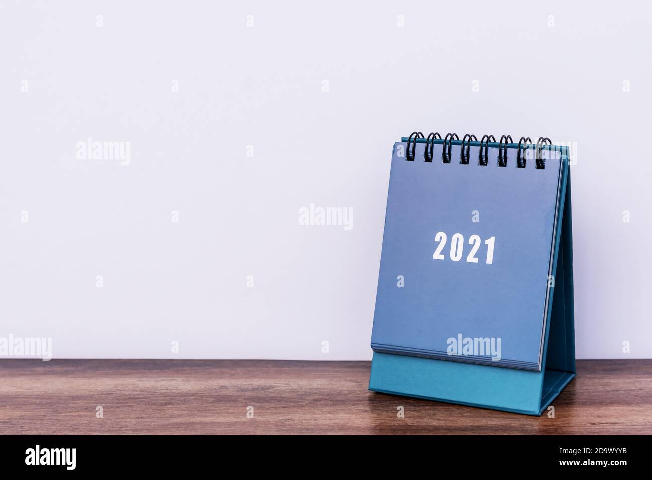 Year 2021 table calendar with copy space Stock Photo - Alamy