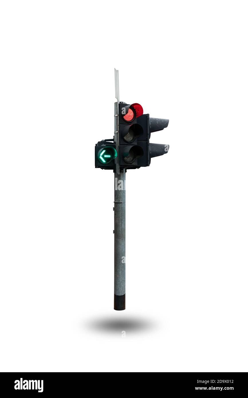 Traffic light or traffic signal isolated on white background Stock ...