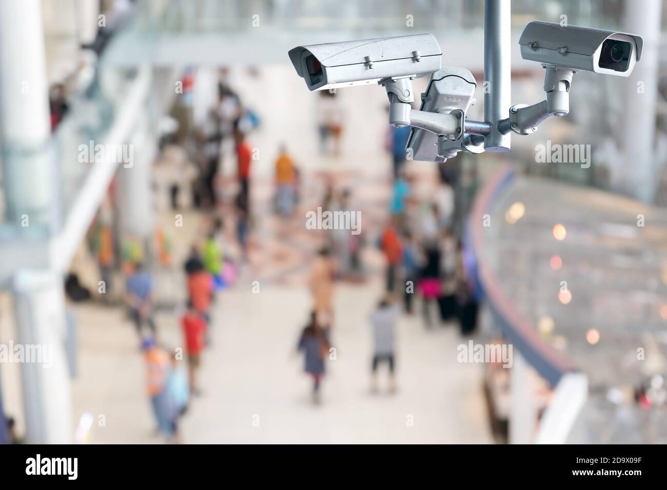 CCTV or surveillance camera recording inside the airport terminal to ...