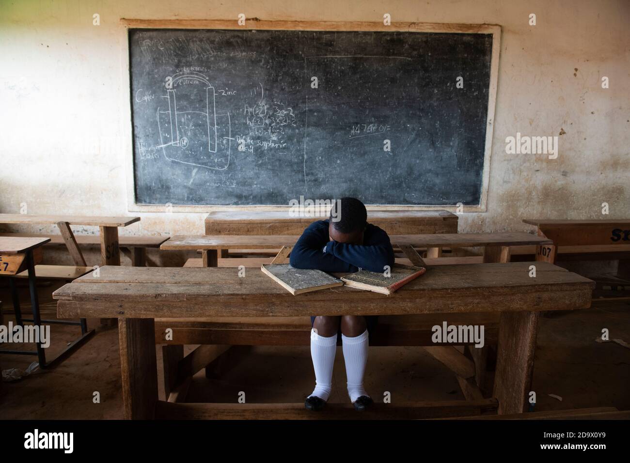 A girl in a classroom in Kampala - UGANDA on 10 March 2017 Stock Photo ...