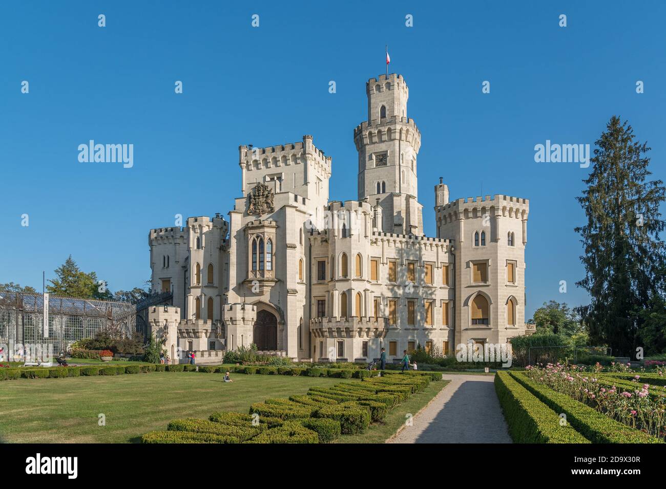 Beautiful renaissance castle Hluboka in the Czech Republic is located ...