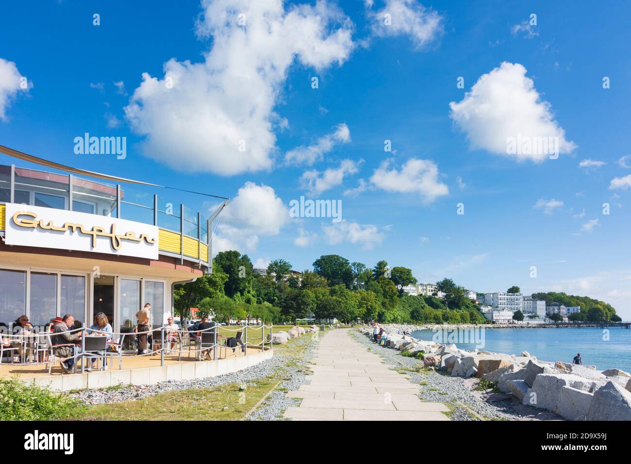 Sassnitz: beach promenade, Baltic Sea, Ostsee (Baltic Sea), Rügen ...