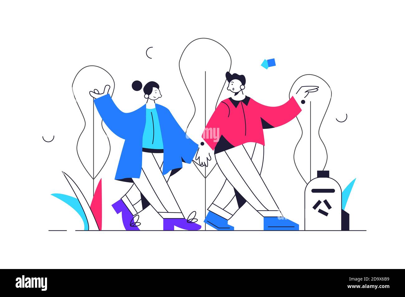 Outdoor walking path Stock Vector Images - Alamy