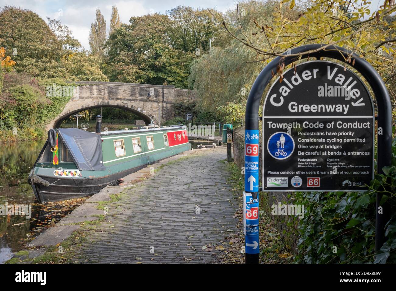 The Calder Valley Greenway and The Calder and Hebble Navigation canal ...