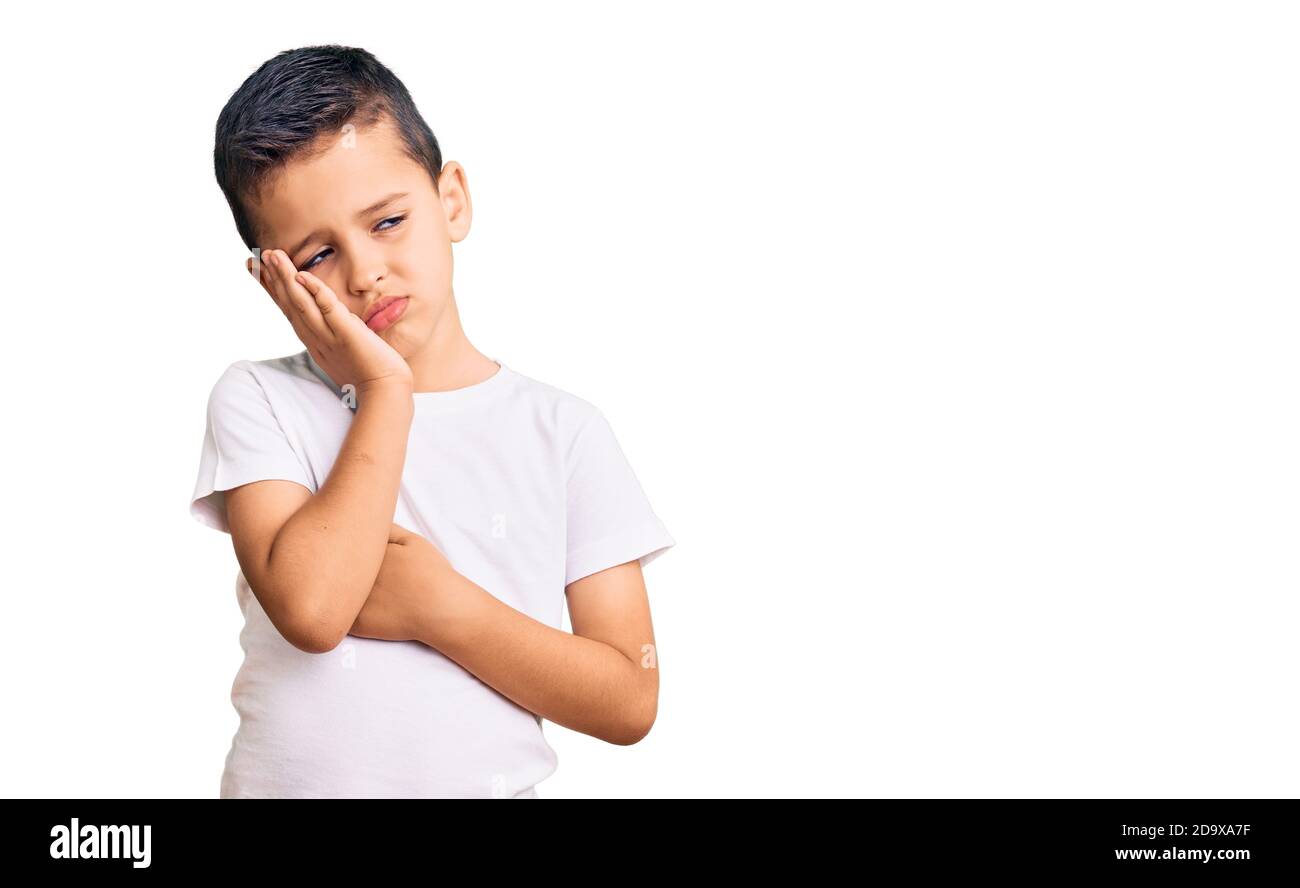 Boy standing sad Cut Out Stock Images & Pictures - Alamy