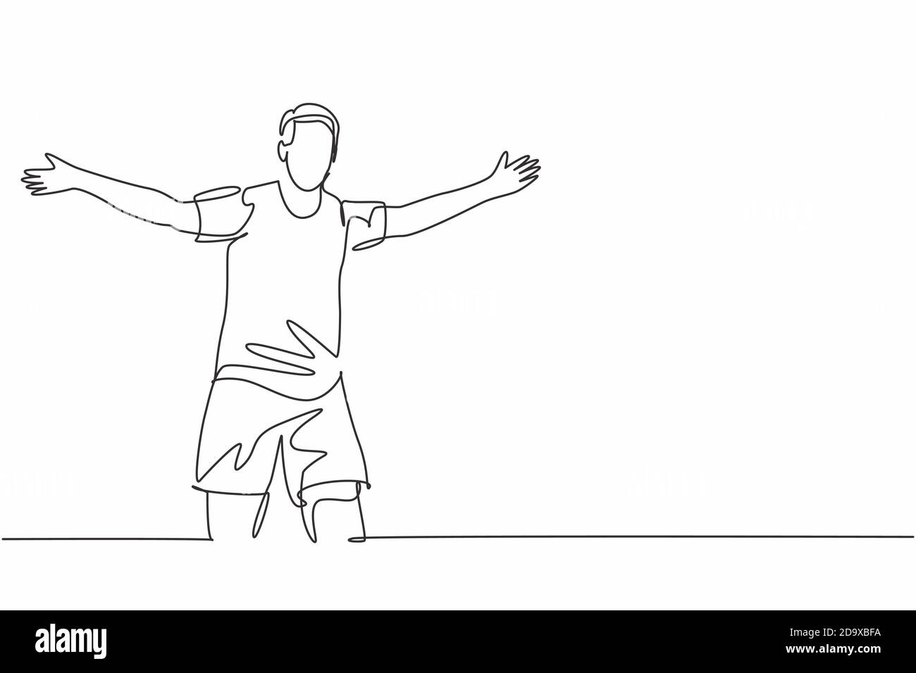 Football Player Running Drawing