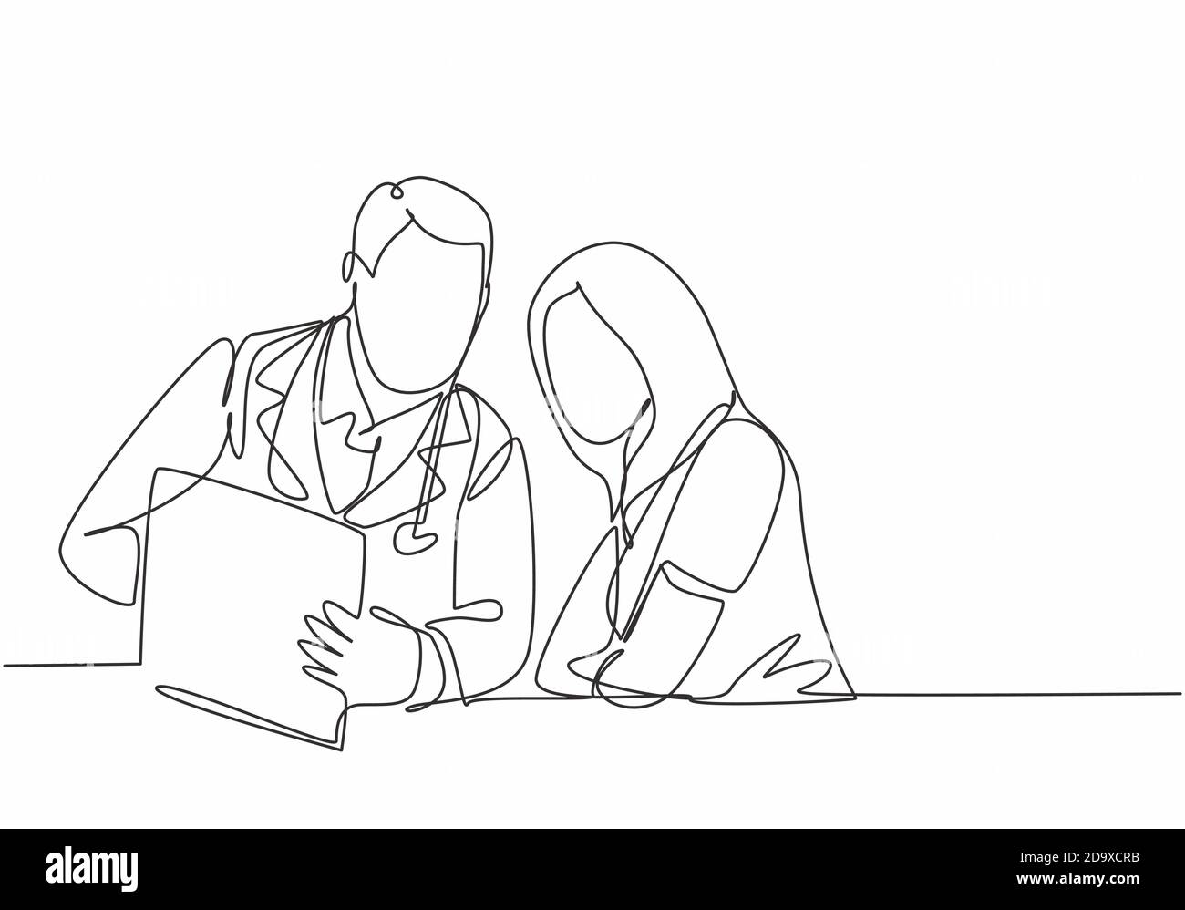 Doctor giving man checkup stethoscope Stock Vector Images - Alamy