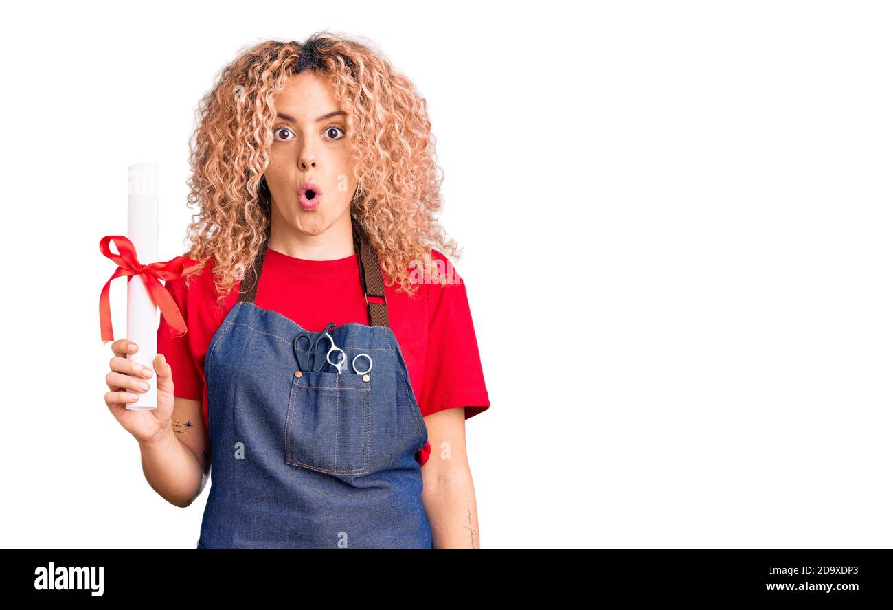 Woman hairdresser scared hi-res stock photography and images - Alamy