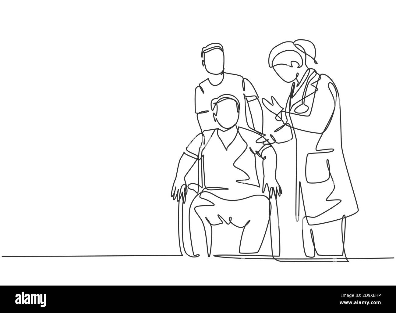 Nurse talking wheelchair Cut Out Stock Images & Pictures - Alamy