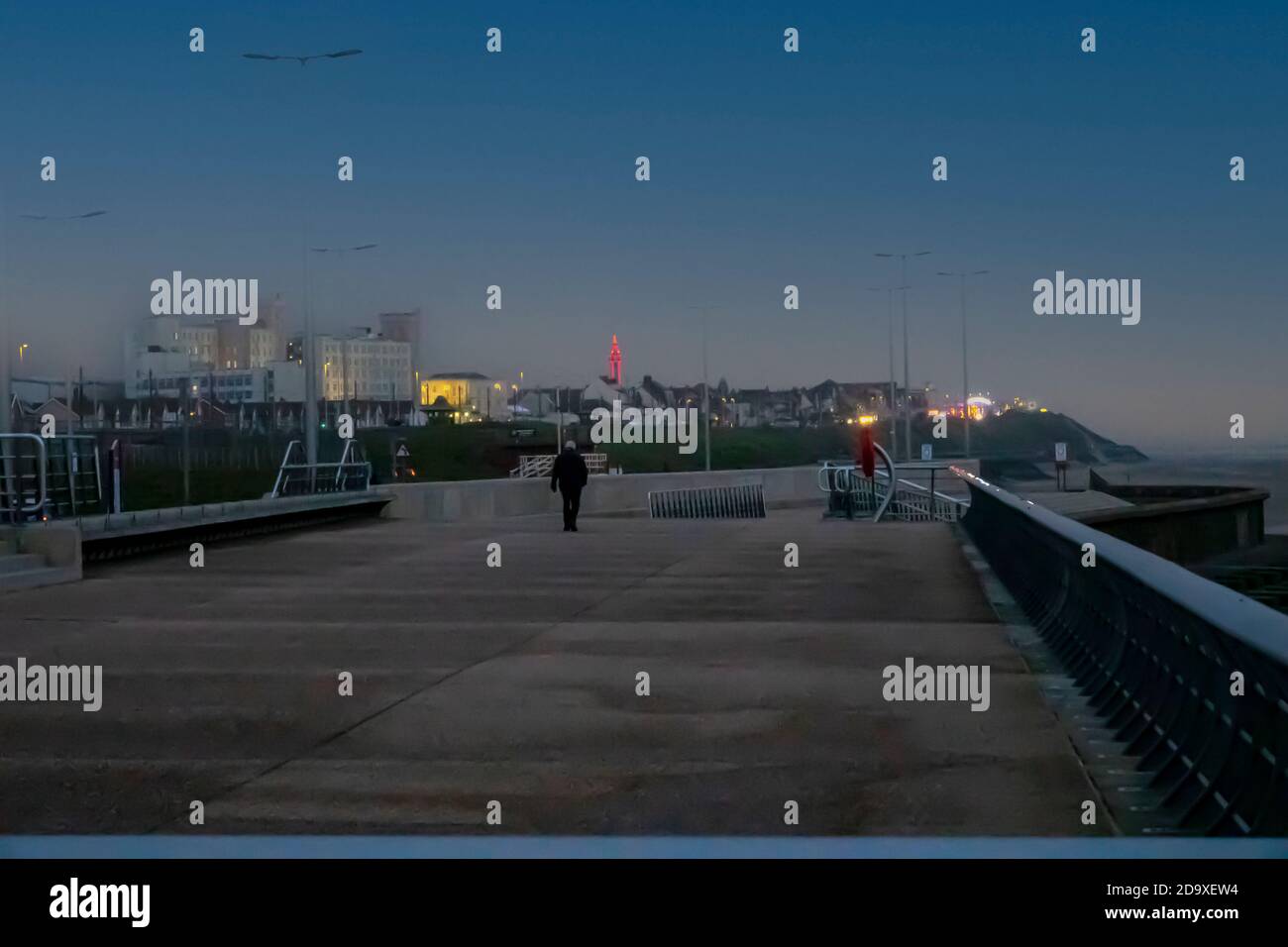 Bispham Promenade at dusk Stock Photo - Alamy