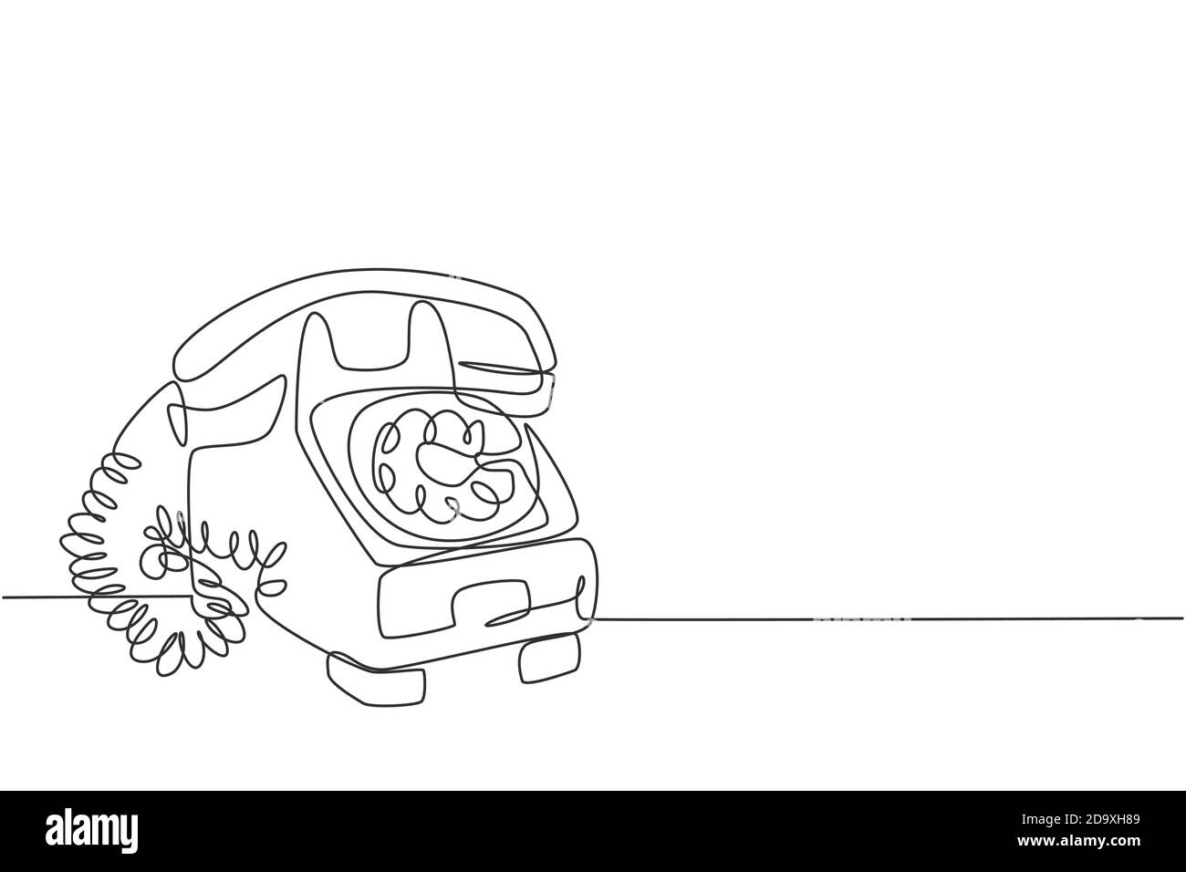 Vector hand drawing antique telephone hi-res stock photography and ...