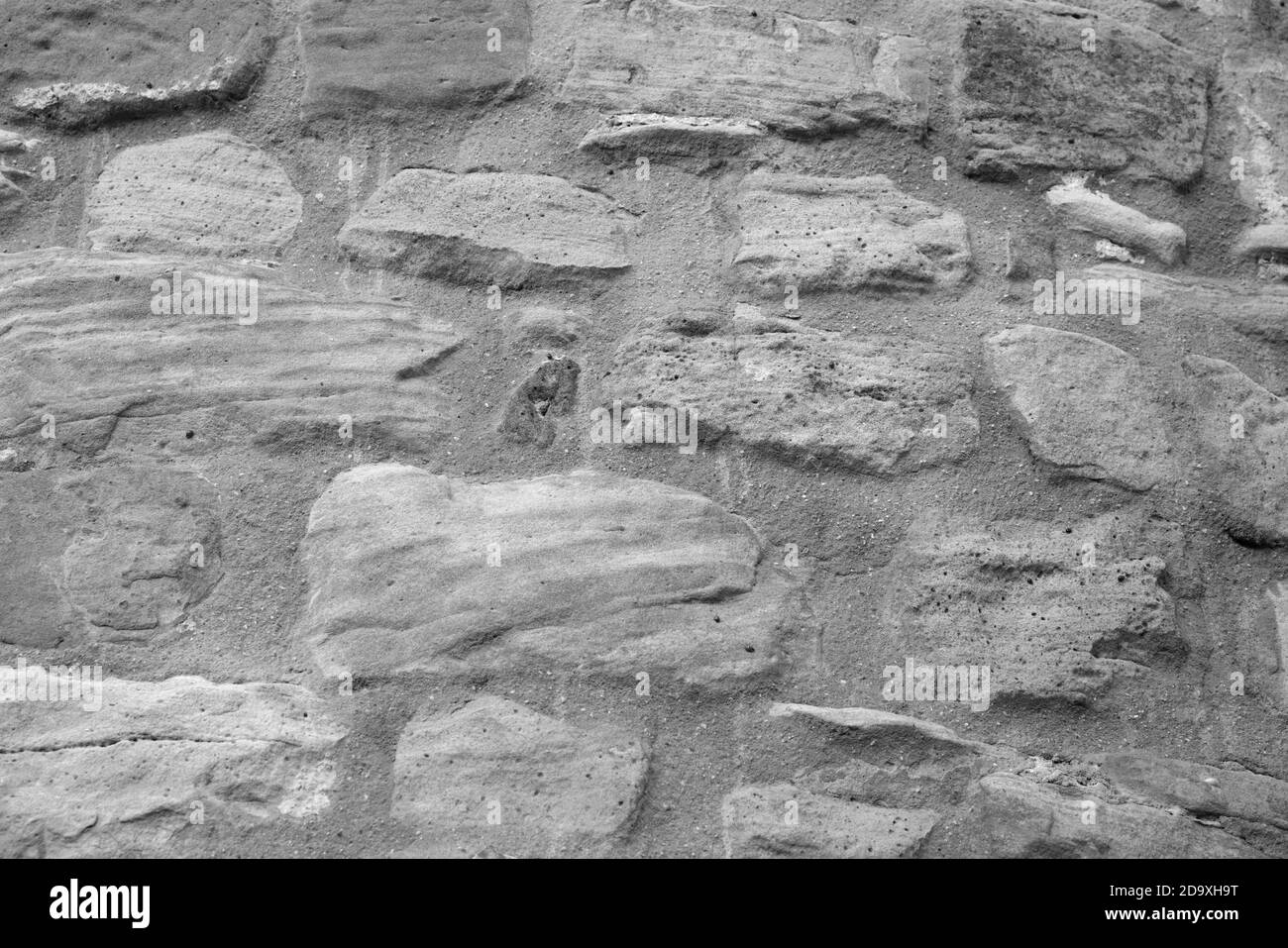 Stone wall masonry stones Black and White Stock Photos & Images - Alamy