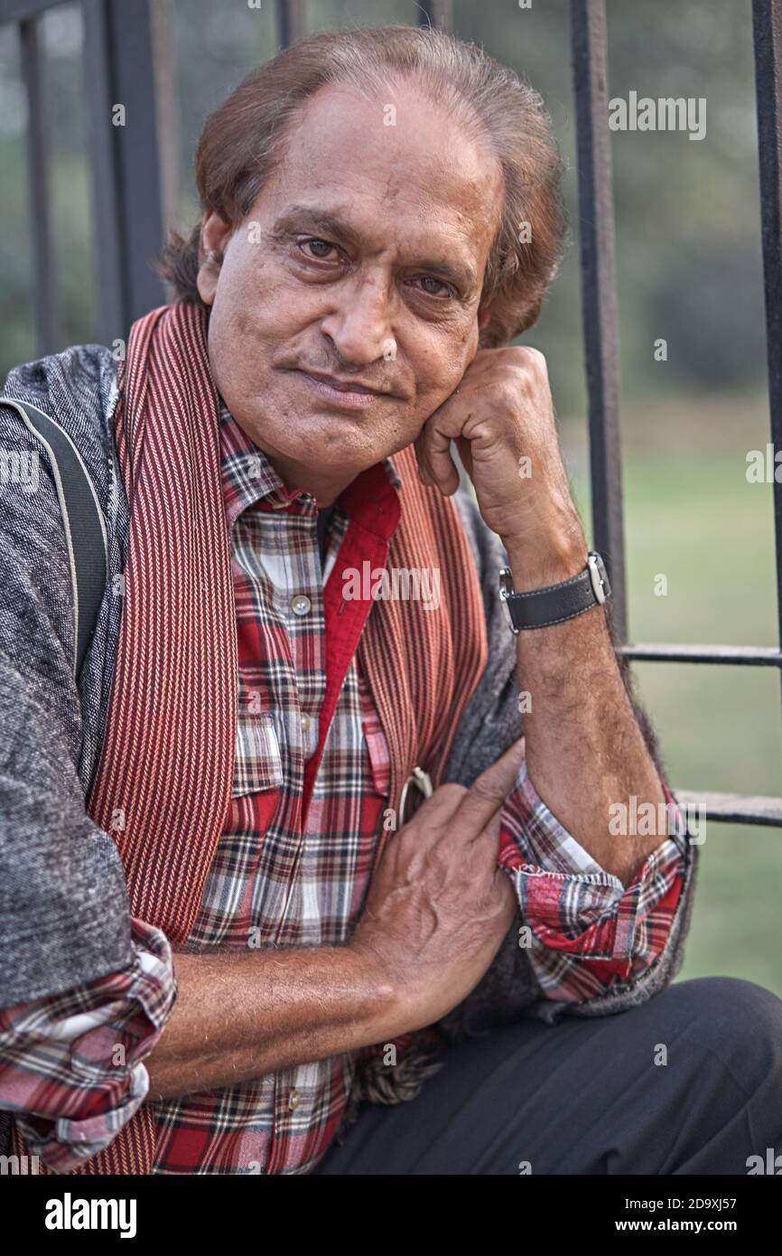 New Delhi, India, November 2008. Portrait of Raghu Rai, famous Indian ...