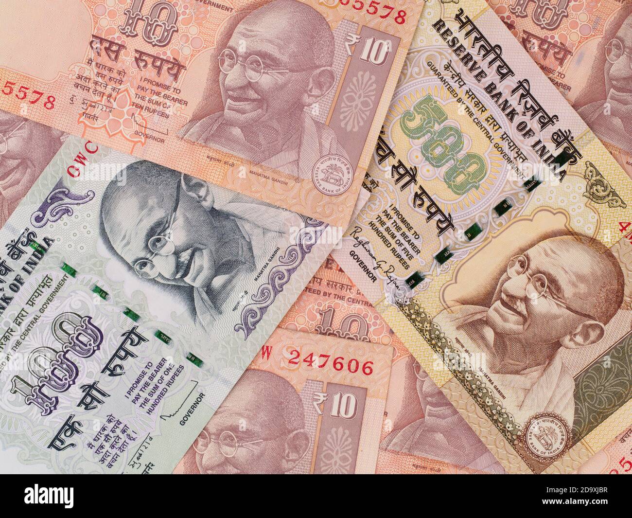Indian rupee banknotes background, India money closeup Stock Photo - Alamy
