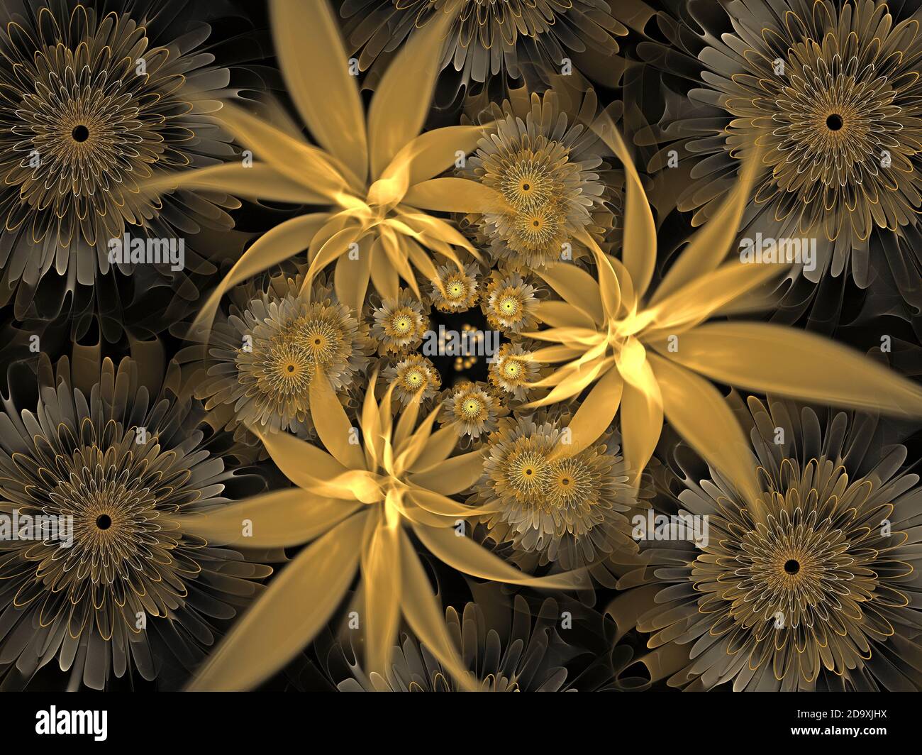 Flame Fractal - Flowers Design Stock Photo - Alamy