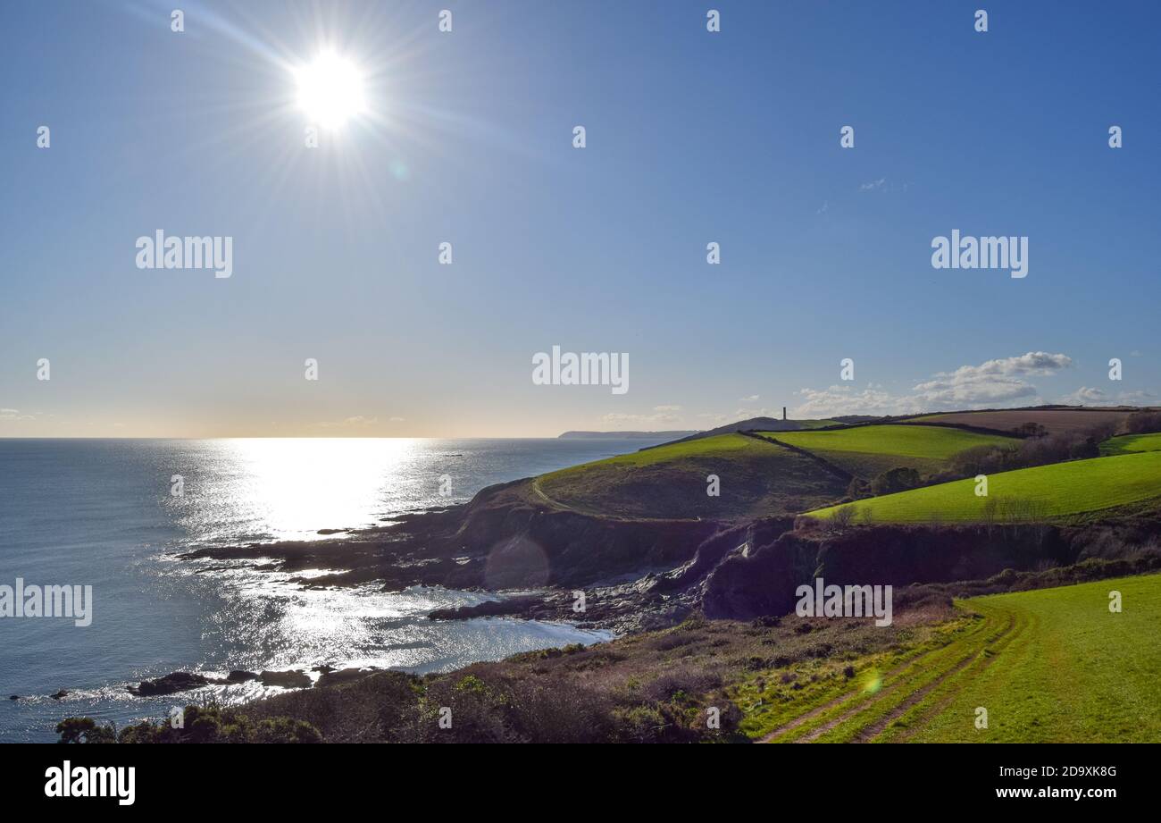 Gribben Head, Fowey 041120 Stock Photo - Alamy