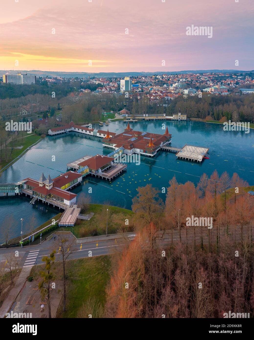 Europe Hungary Heviz Thermal lake bathing lake helathcare. Thermal lake ...