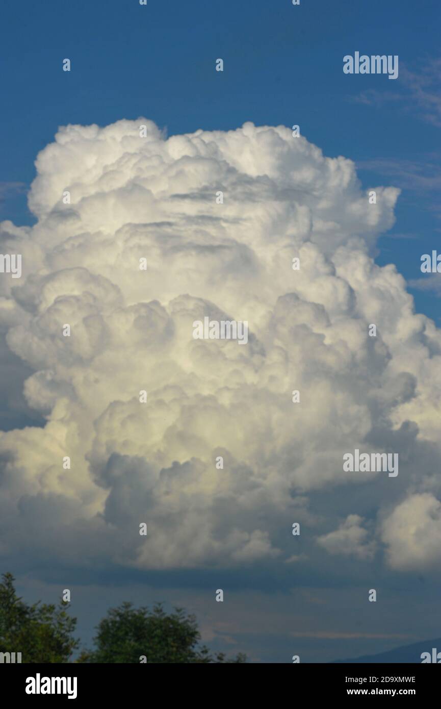 cloud formation in the sky, a weather phenomenon in meteorology Stock ...
