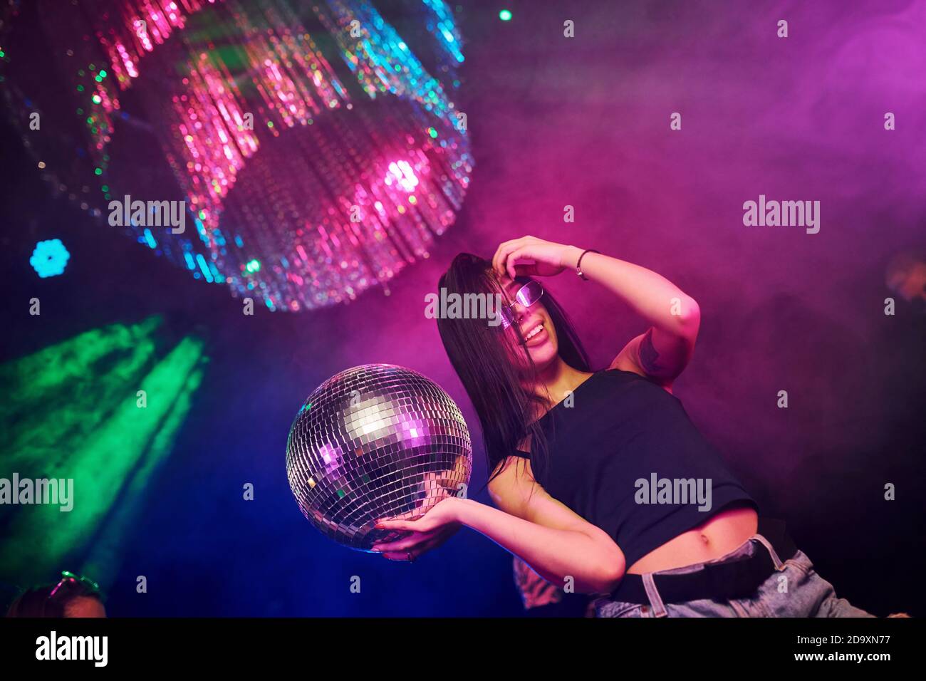 Clubbers Dancing Rave Nightclub Crowd High Resolution Stock Photography ...