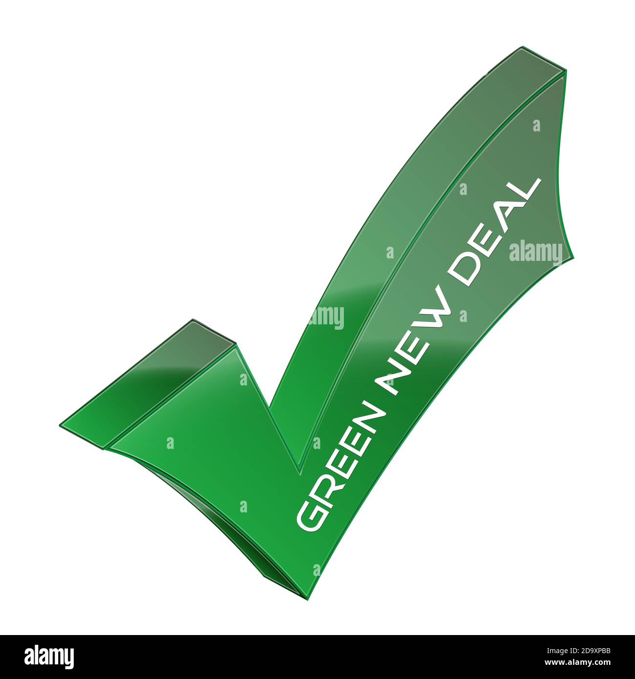 3D green hook Green New Deal Stock Photo - Alamy