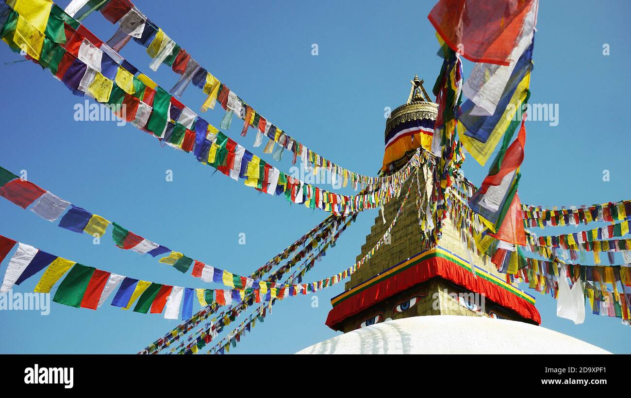 Boudhanath temple in Kathmandu Stock Photo - Alamy