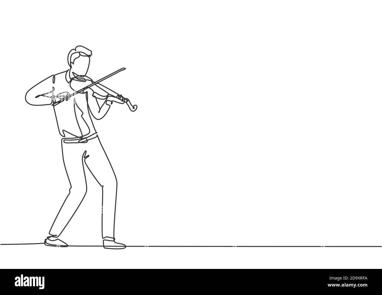 Man Playing Violin Drawing