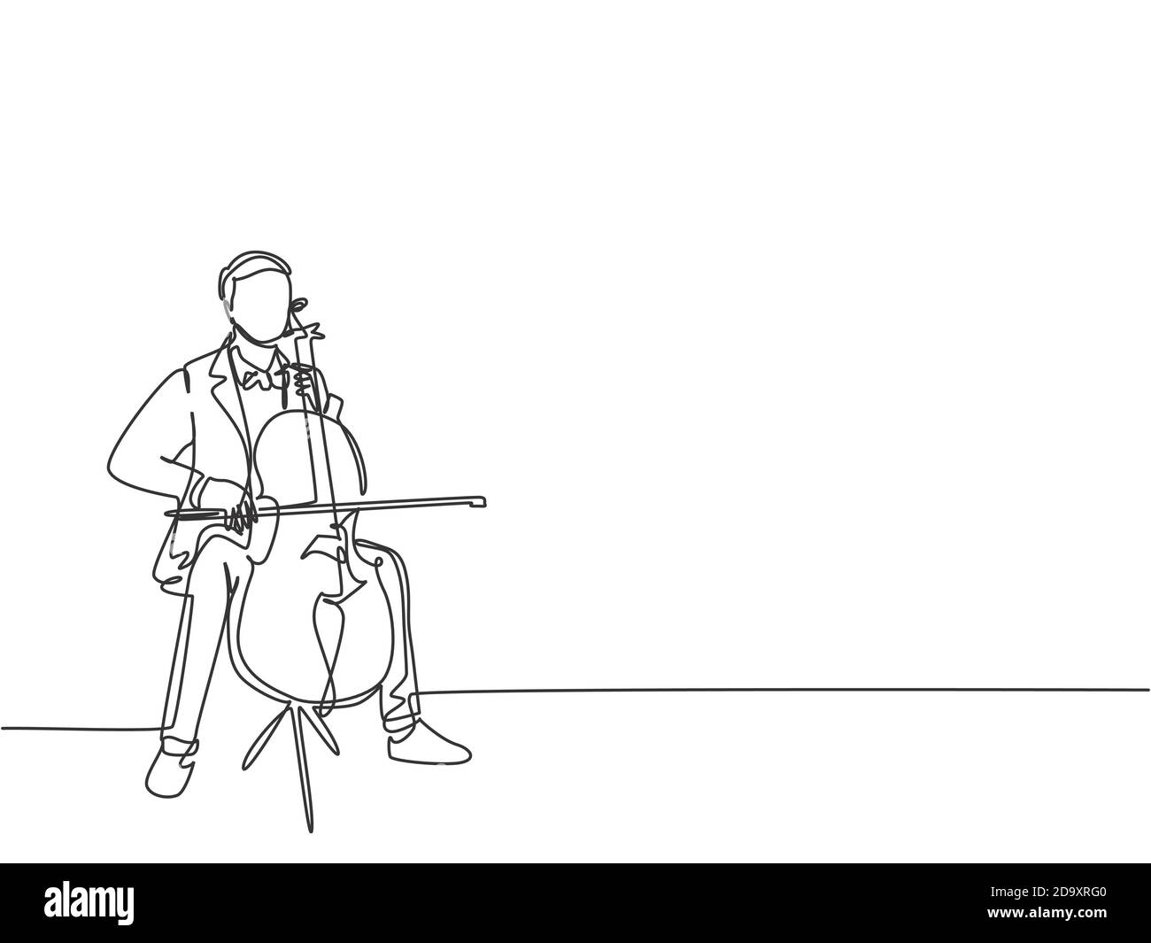 Cello Player Drawing