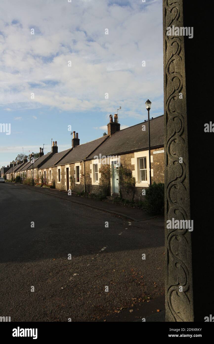 Scotland Ayrshire Straiton Village and war memorial Stock Photo - Alamy