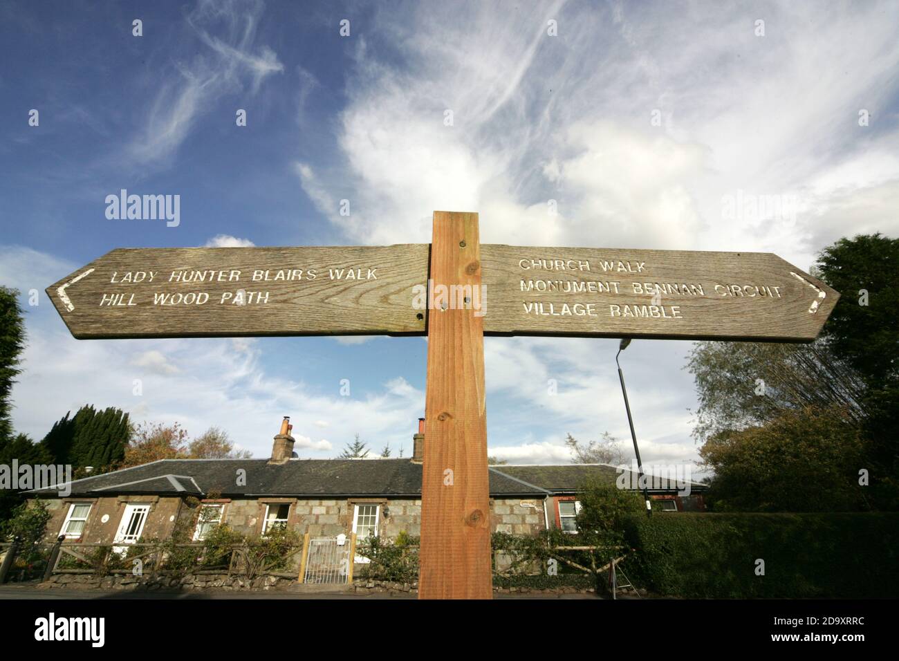 Straiton, Ayrshire, Scotland, UK. The walk and view form the Hunter ...